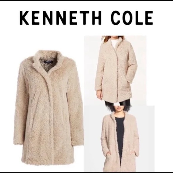 Kenneth Cole | Jackets & Coats | Kenneth Cole Fluffy Faux Fur Coat ...